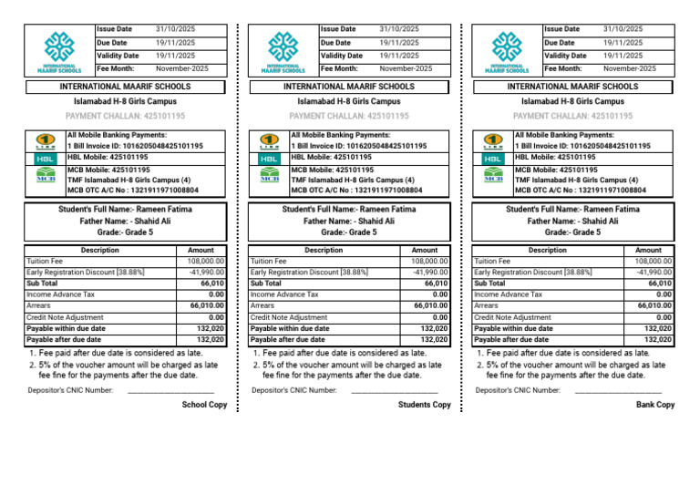 Rameen Fatima | PDF | Fee | Services (Economics)