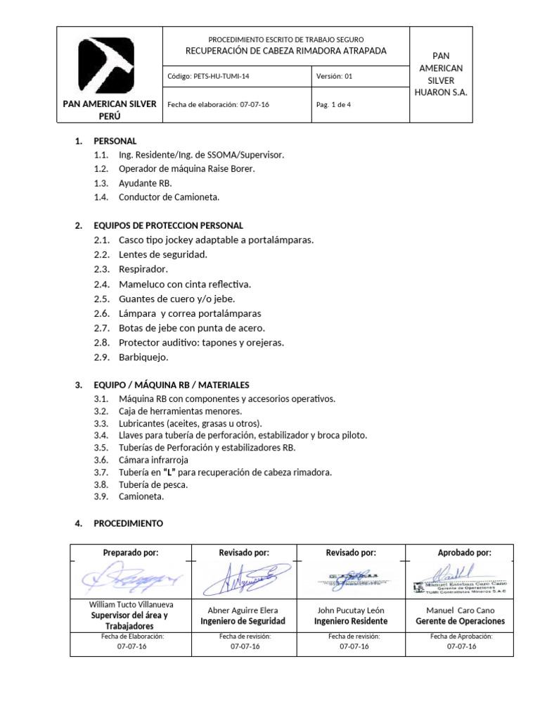 Pets-Hu-Tumi-14 - Recuperación de Cabeza Rimadora Atrapada MC | PDF ...