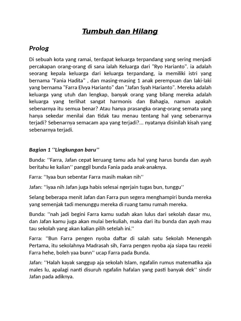 Tumbuh Dan Hilang -Series Raffa | PDF