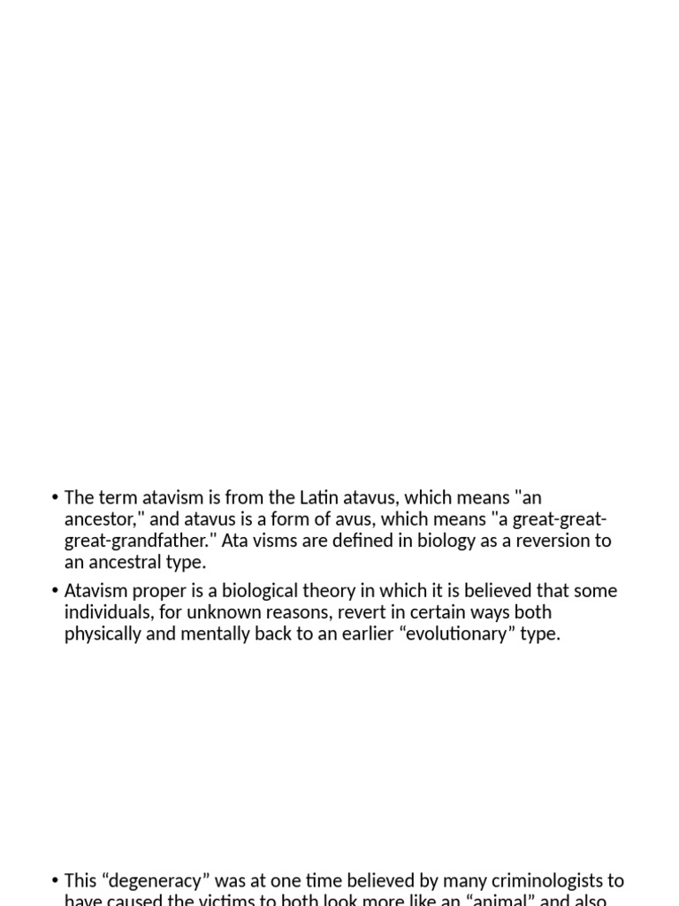 Understanding Atavism in Biology | PDF