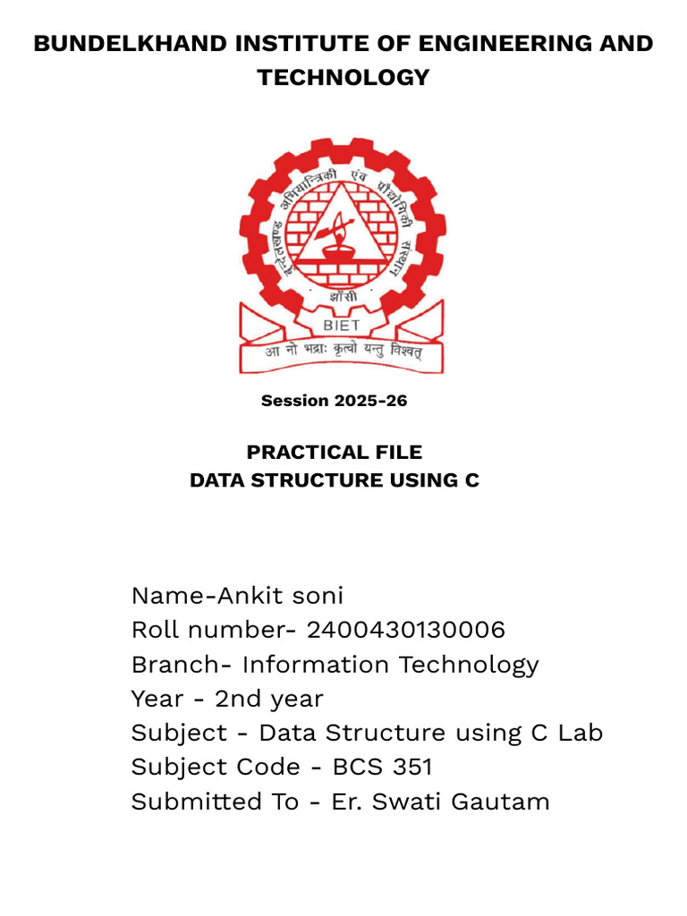 Bundelkhand Institute of Engineering and Technology | PDF
