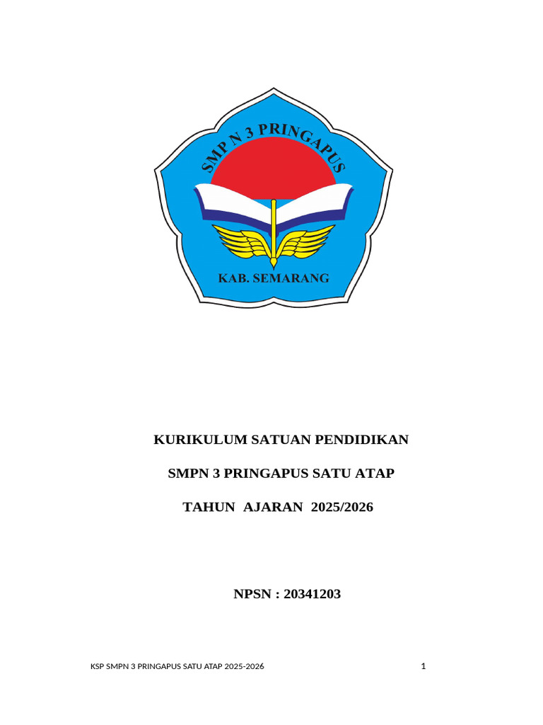 Kurikulum Satuan Pendidikan Sippp 1 | PDF