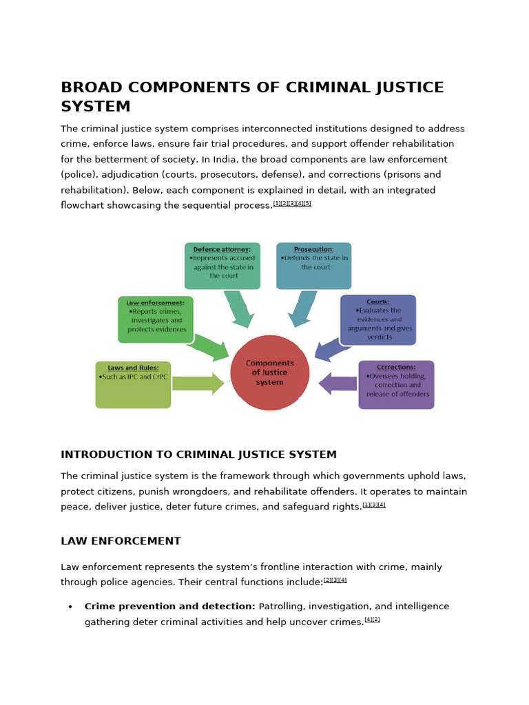 Broad Components of Criminal Justice System Explai | PDF | Prosecutor ...