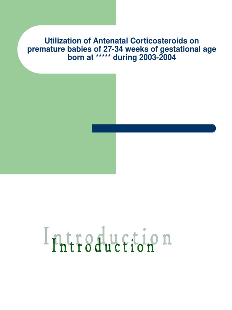 Antenatal Corticosteroids in Premature Infants | PDF | Preterm Birth ...