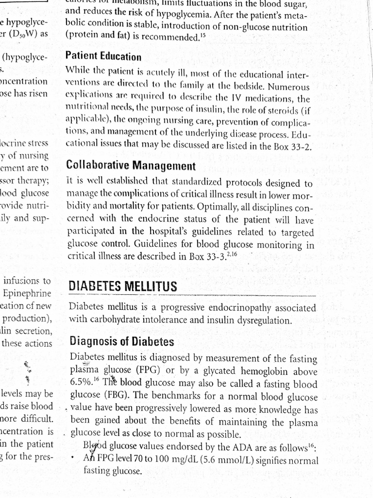 Diabetic Mellitus | PDF