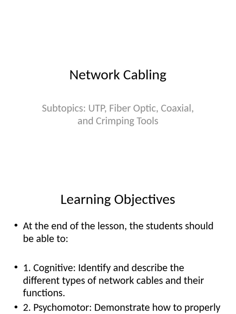 Network Cabling | PDF