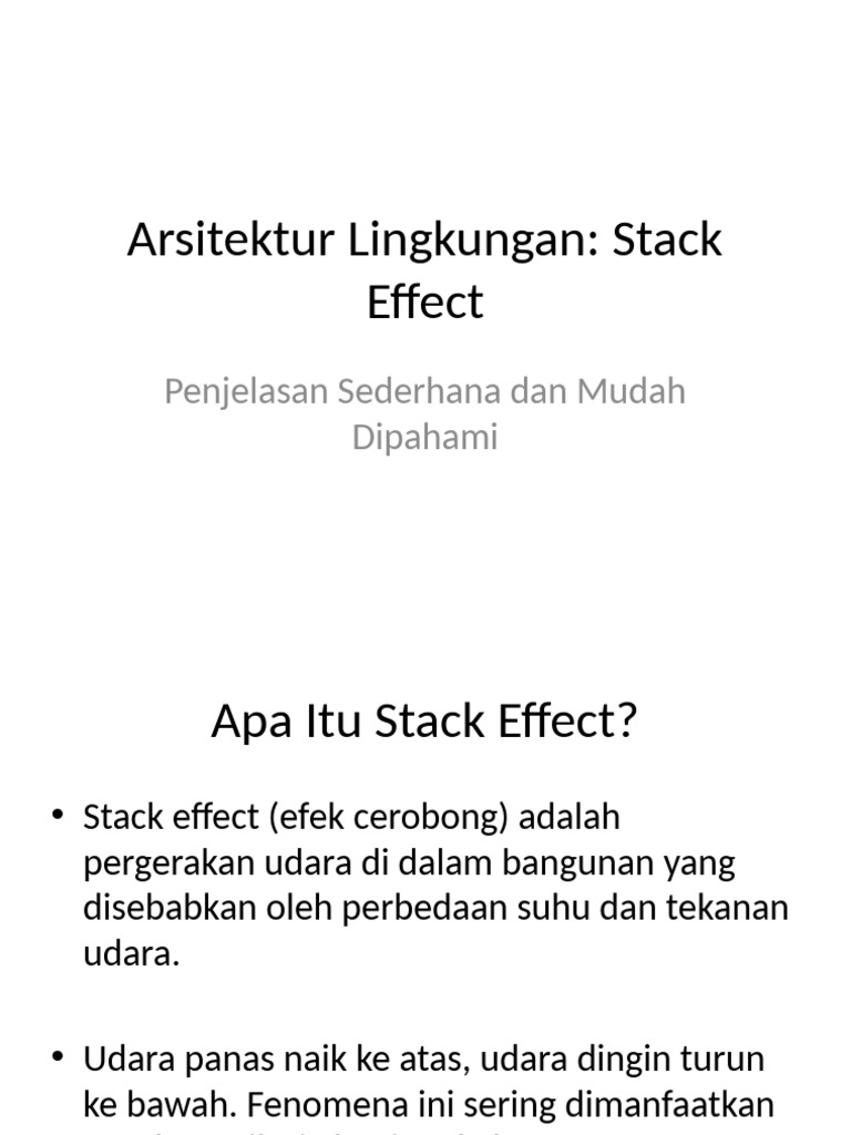 Arsitektur Lingkungan Stack Effect | PDF
