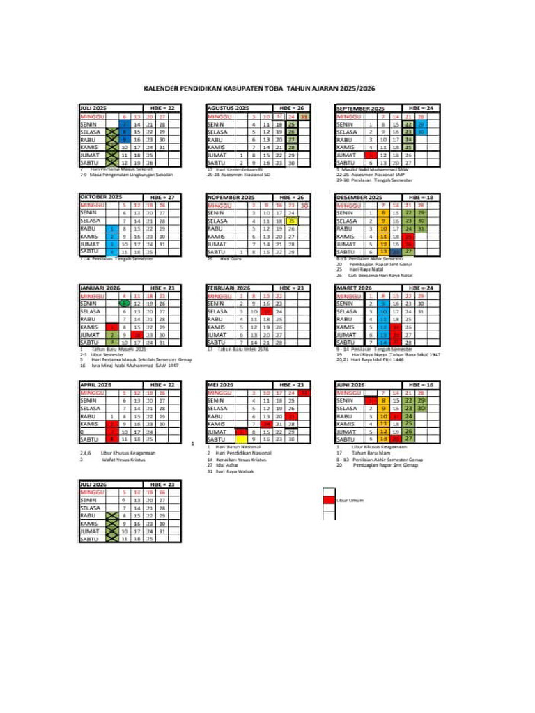 Kalender Pendidikan | PDF