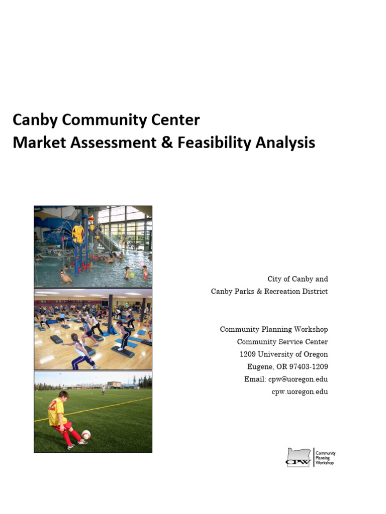 Canby Community Center Feasibility Report | PDF | Expense | Revenue