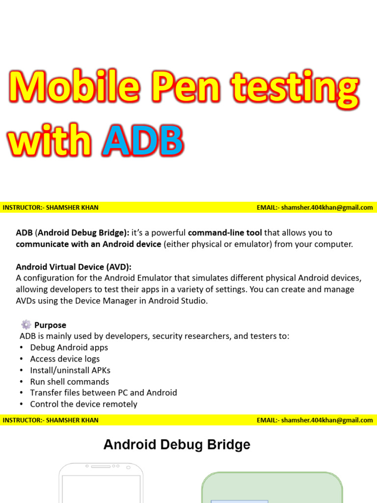 Mobile Pen Testing with ADB Guide | PDF | System Software | Mobile ...