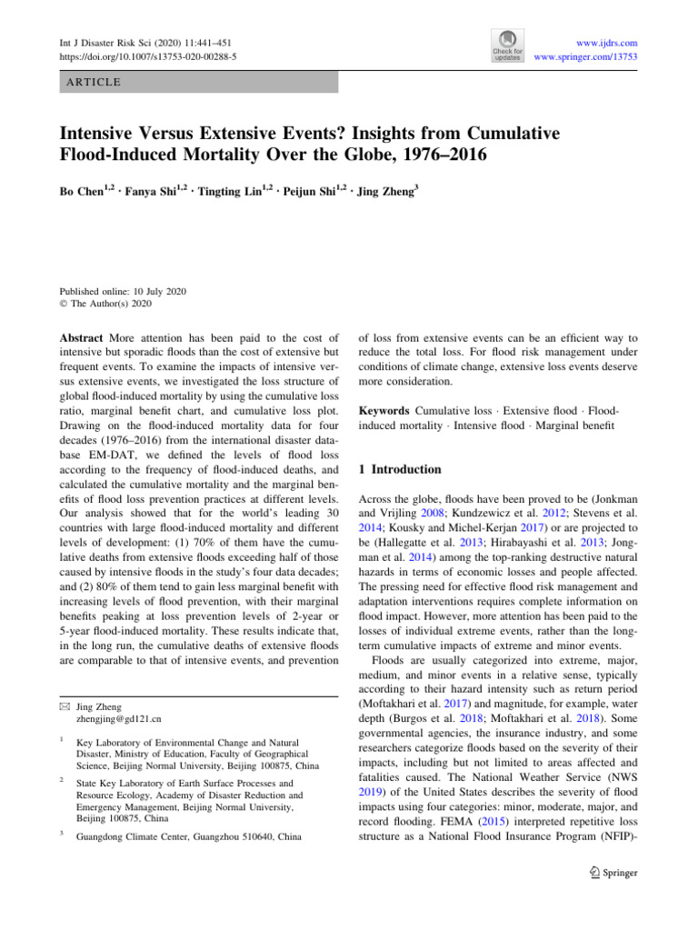 Intensive Versus Extensive Events? Insights From Cumulative Flood ...