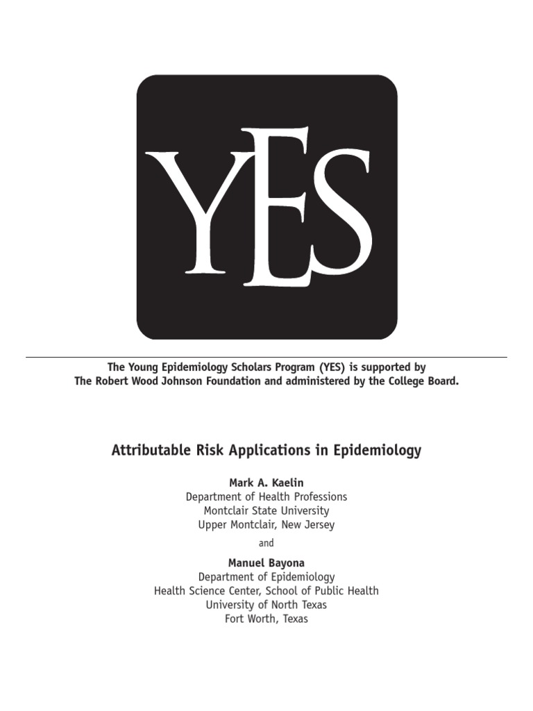 Attributable Risk Applications in Epidemiology | PDF | Incidence ...