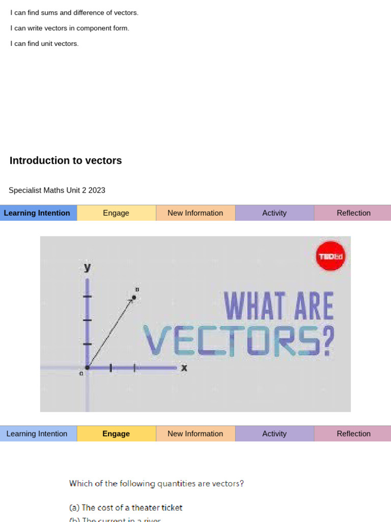 Understanding Vectors in Mathematics | PDF | Euclidean Vector | Geometry