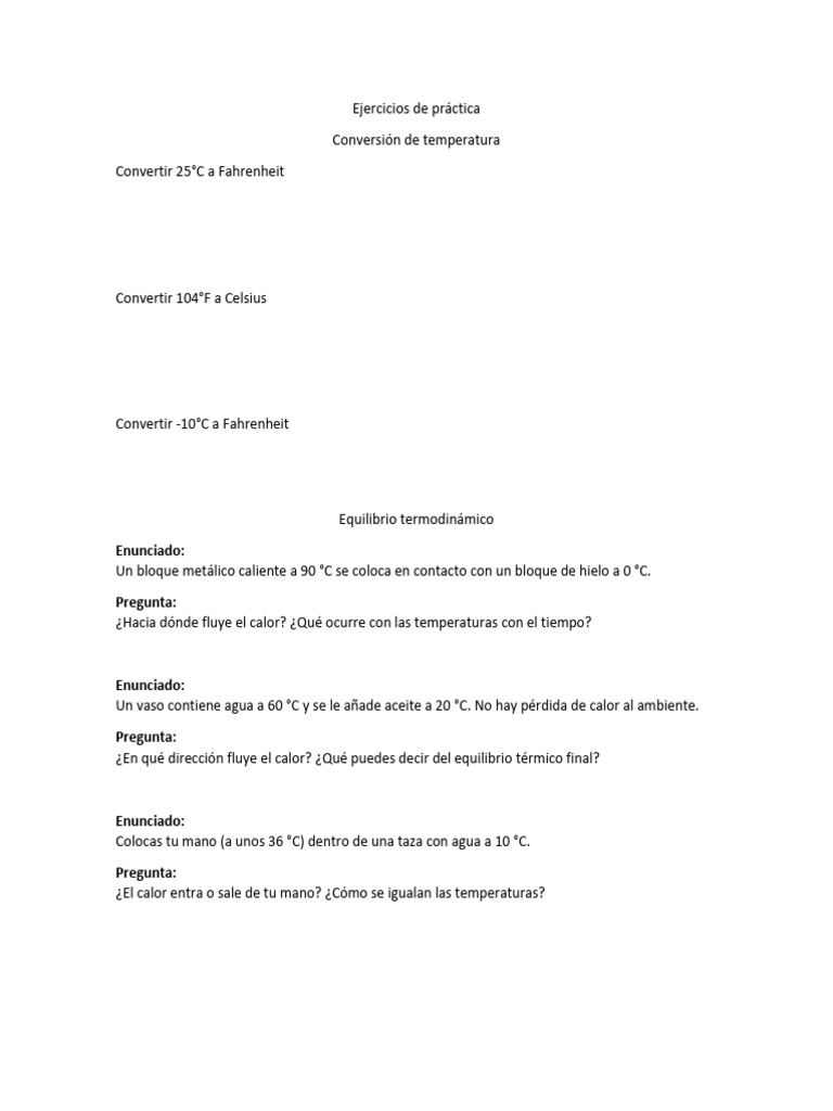 Ejercicios de Práctica | PDF