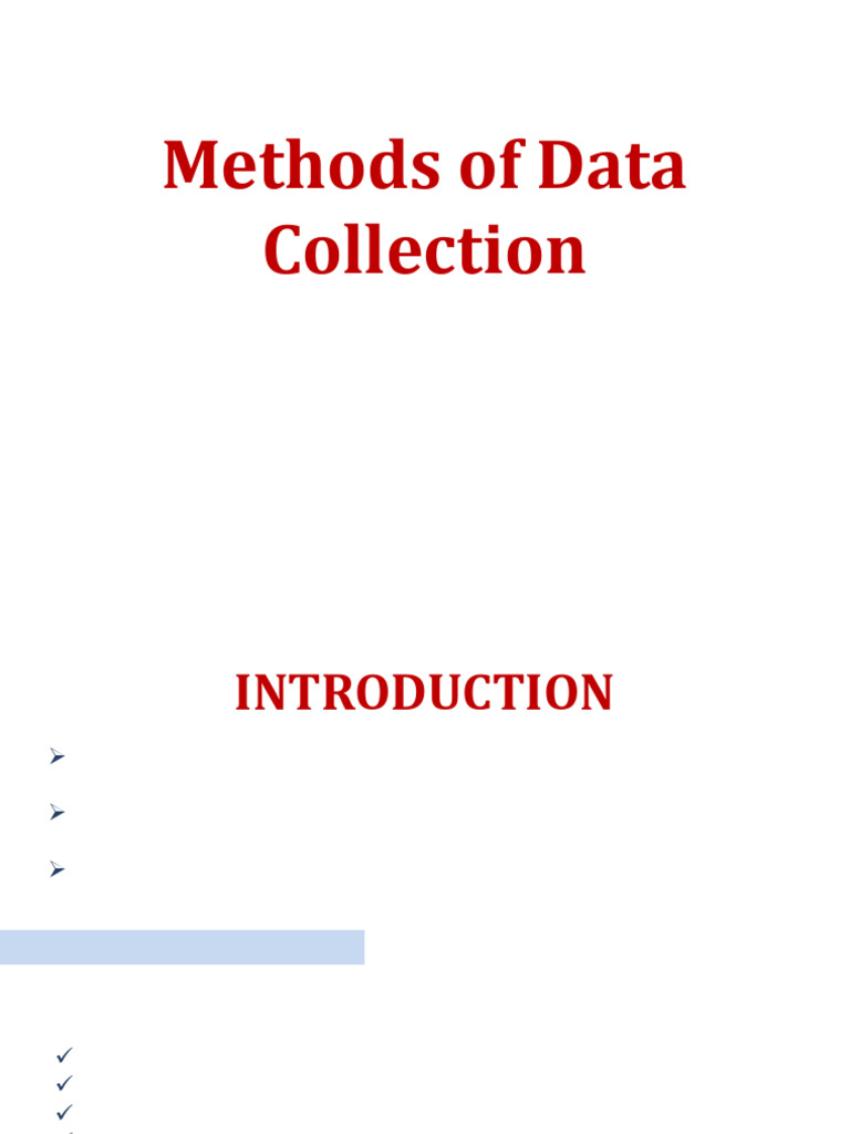 6 Methods of Data Collection | PDF | Quantitative Research | Methodology