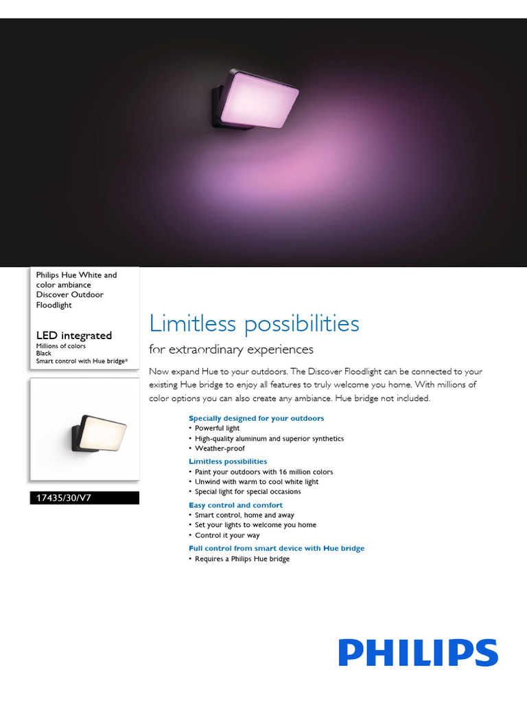 Philips Hue Outdoor Floodlight Review | PDF | Light | Lighting