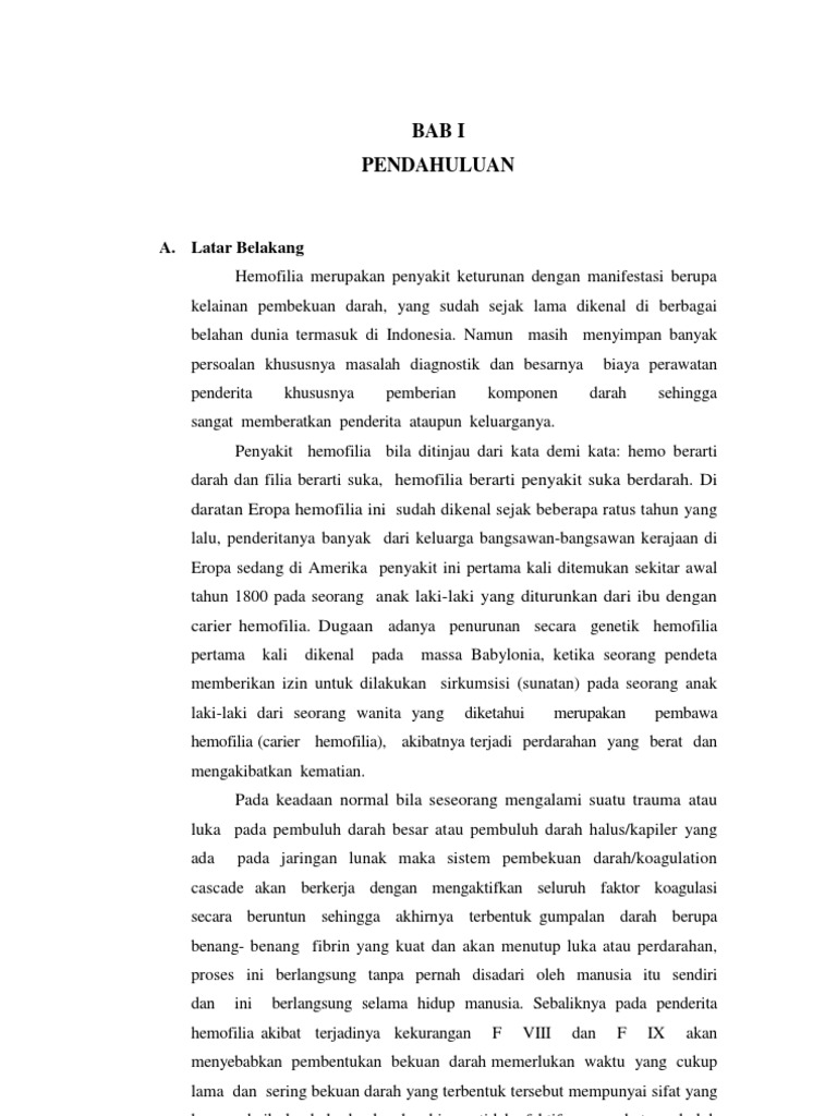 Makalah Hemofilia | PDF