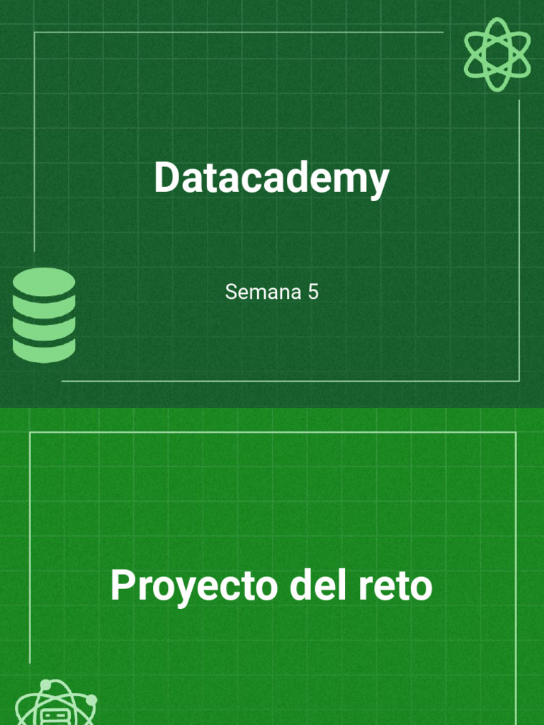Slides Sesion Semana 5 Datacademy | PDF
