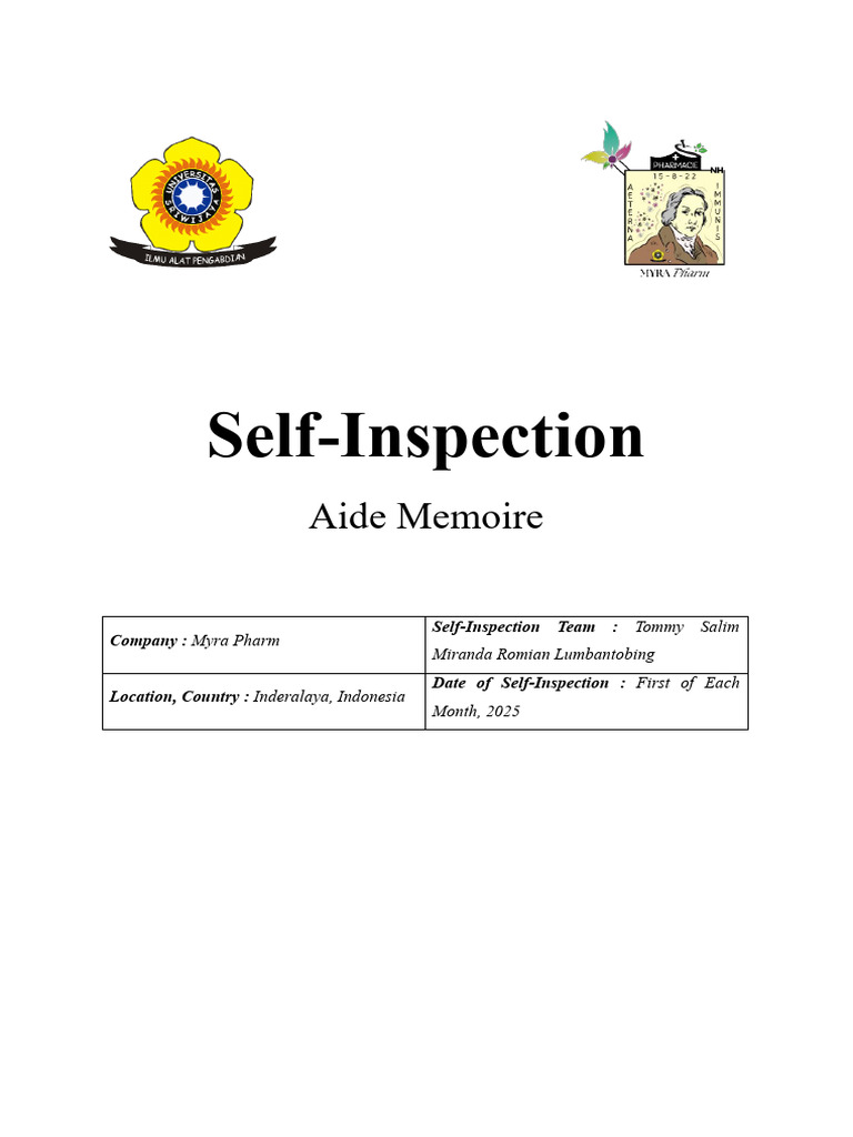 Aide memoire_GMP | PDF | Regulatory Compliance | Inventory