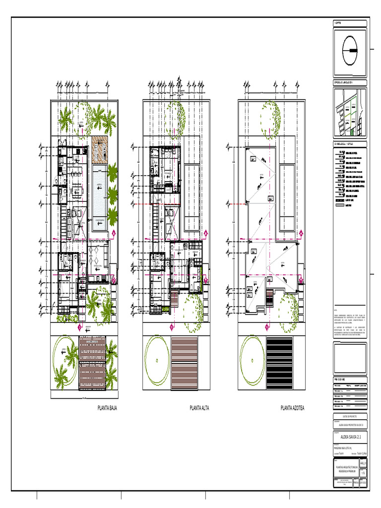Planos Arquitectónicos Residencial Tulum | PDF