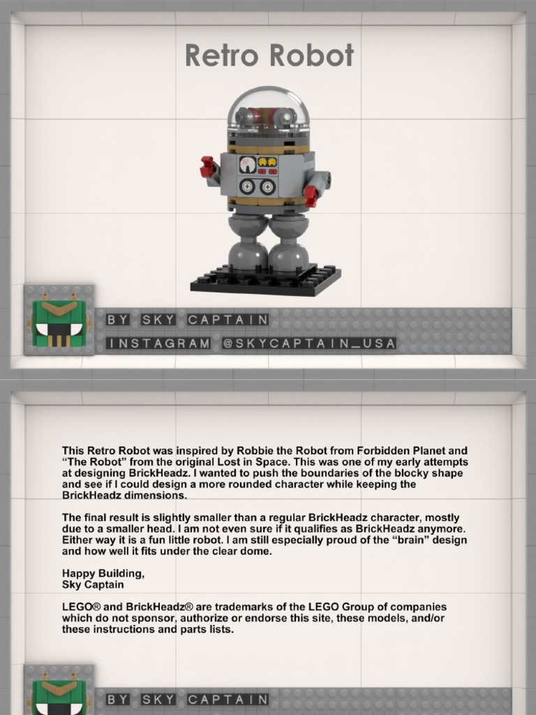 MOC-72500 SkyCaptain Retro Robot - Instructions | PDF
