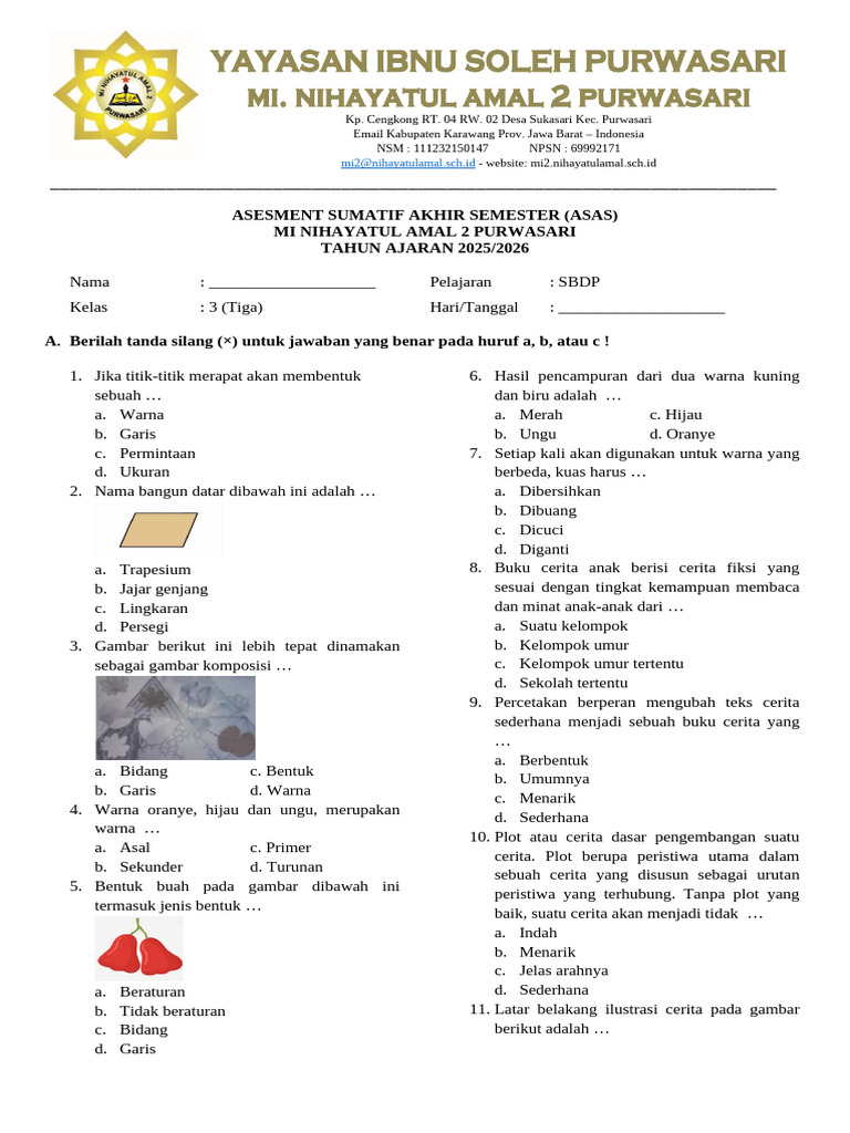 SOAL_PAS_SBDP_KELAS_3__2526 | PDF