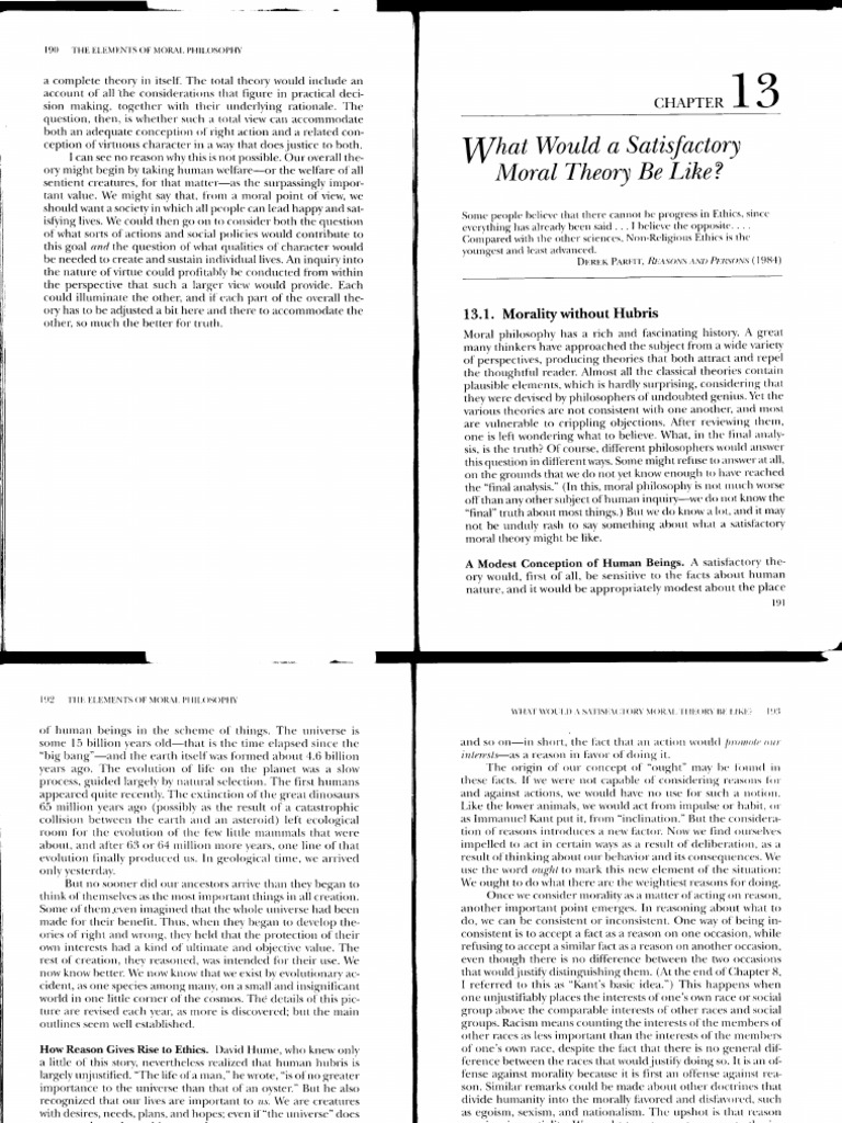 Rachels Satisfactory | PDF | Justice | Crime & Violence