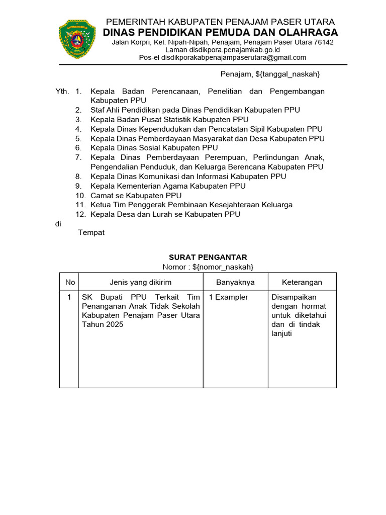 20251117161540Surat Pengantar ATS | PDF