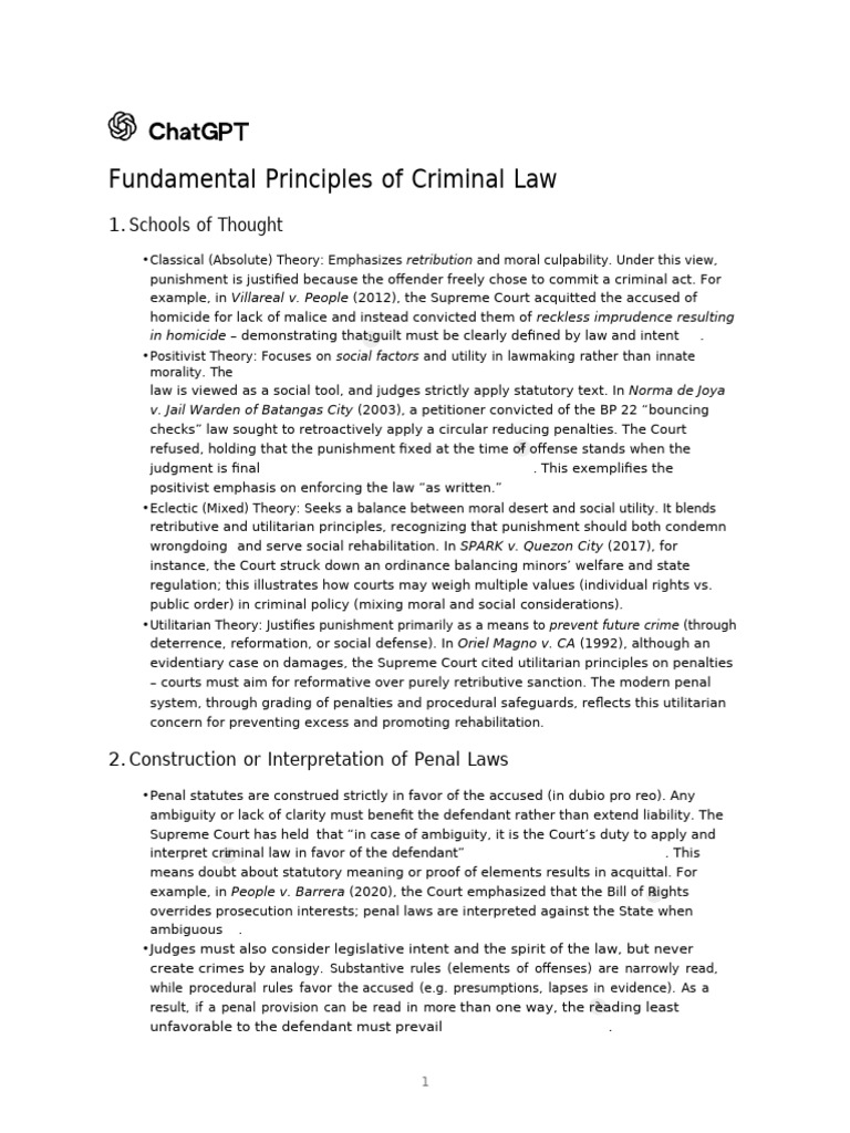 Principles of Criminal Law Explained | PDF | Mens Rea | Ex Post Facto Law