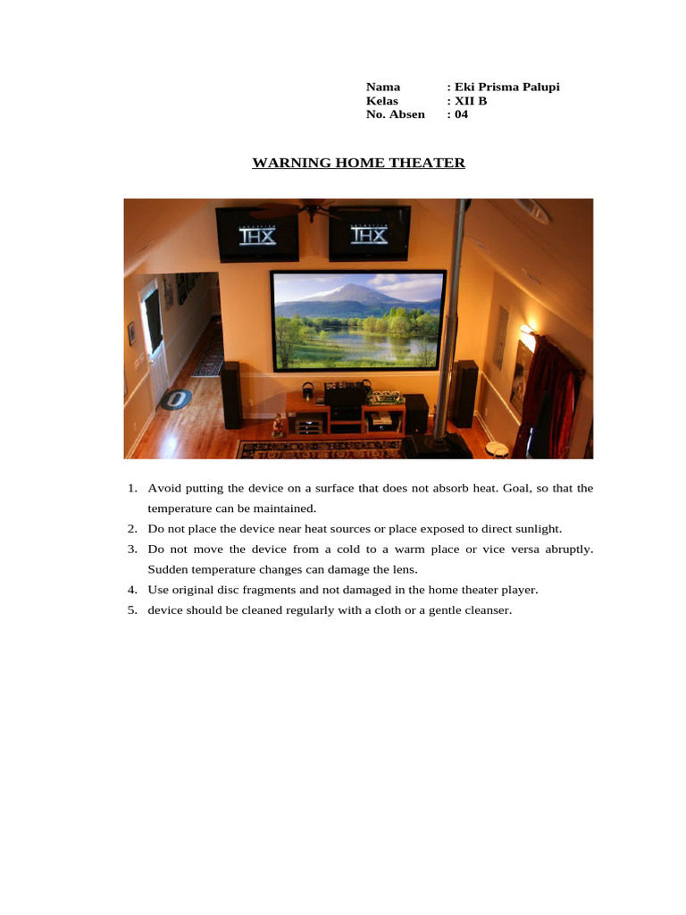 Warning Home Theater | PDF