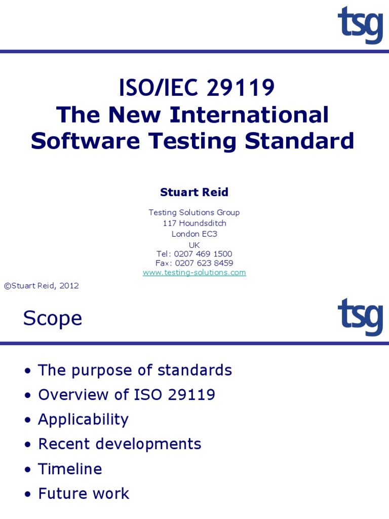 ISO/IEC 29119: The New International Software Testing Standard | PDF ...
