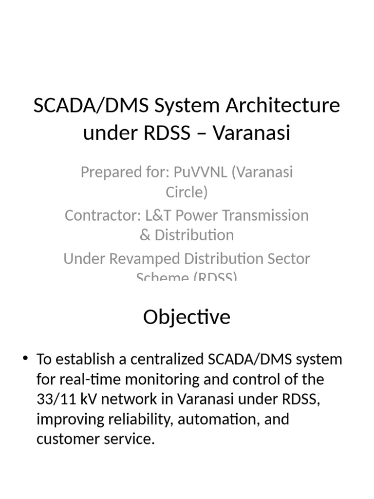 RDSS SCADA Architecture Varanasi | PDF | Scada | Computer Network