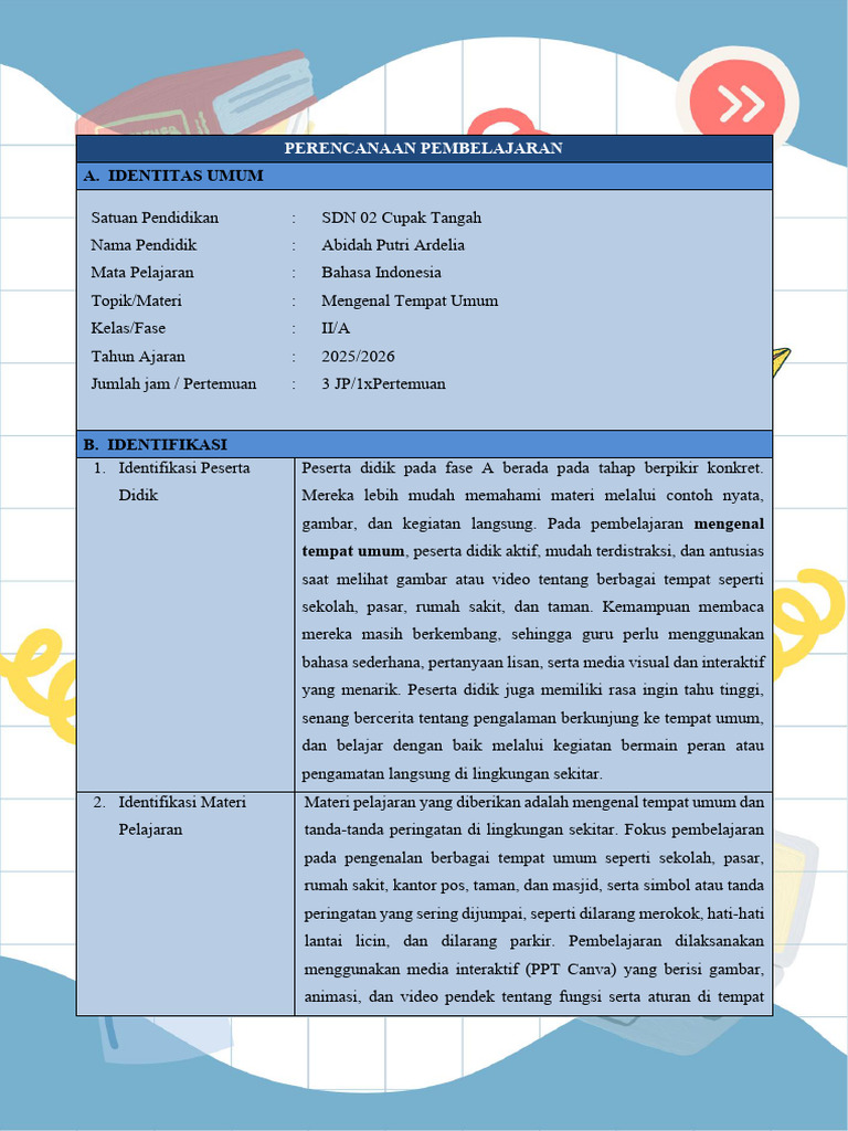 Mengenal Tempat Umum | PDF