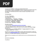 Pre Assessment Instructions for Students | PDF