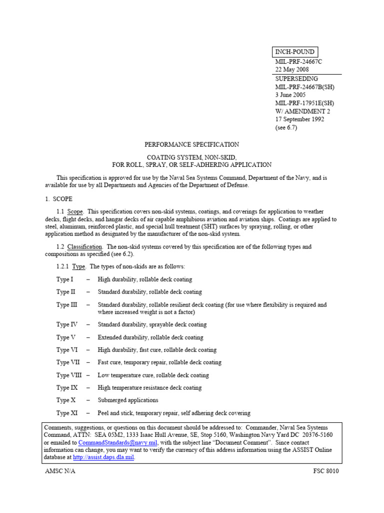 Non-Skid Coating Systems Specification | PDF | Abrasive | Wear