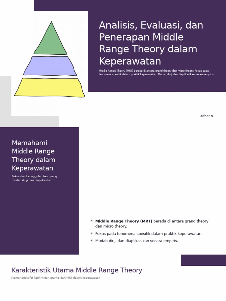 Analisis Dan Evaluasi Teori Middle Range Dalam Keperawatan | PDF