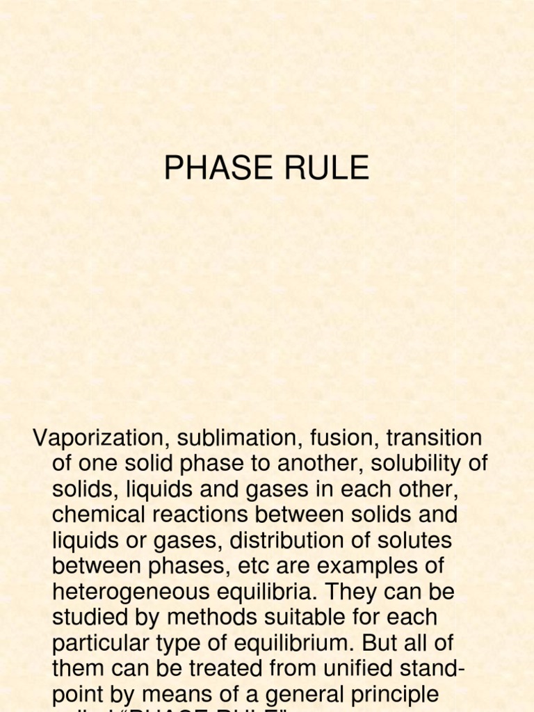 Phase Rule | PDF | Phase Rule | Phase (Matter)