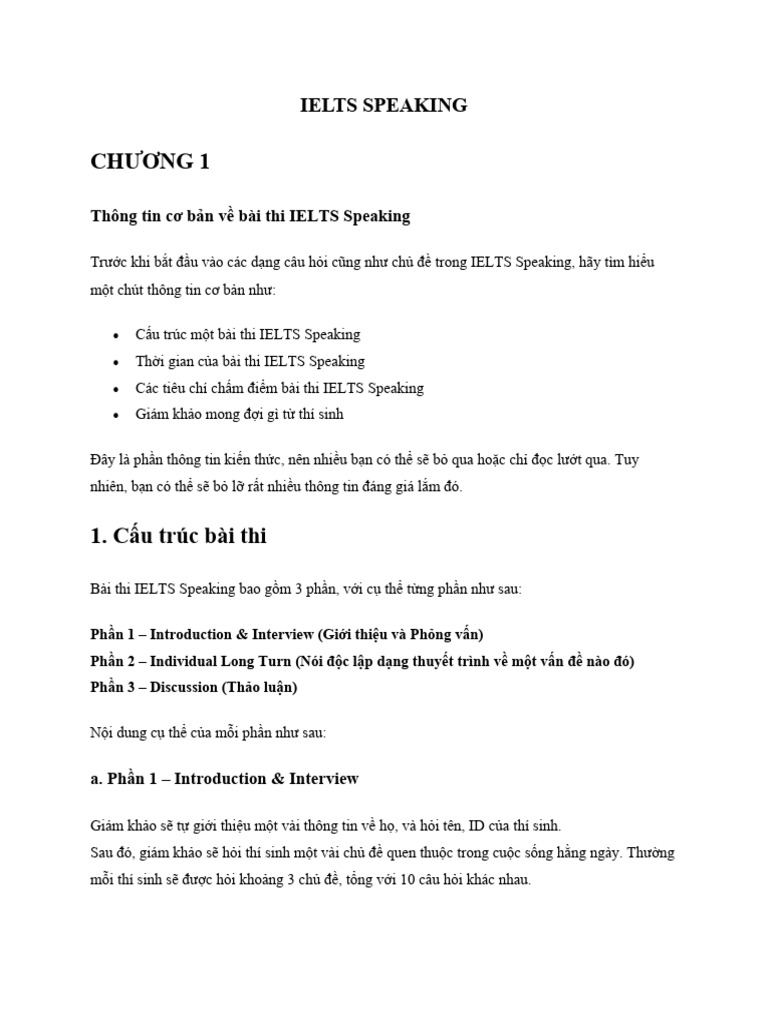 Ielts Speaking | PDF