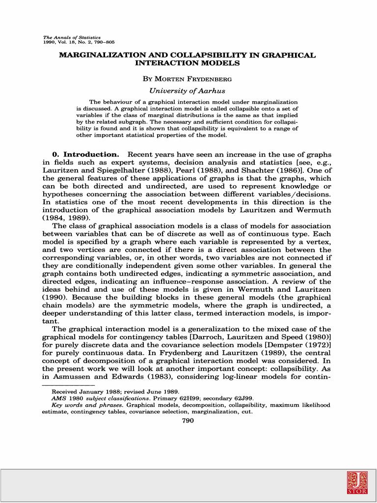 Marginalization and Collapsibility in Graphical Interaction Models ...