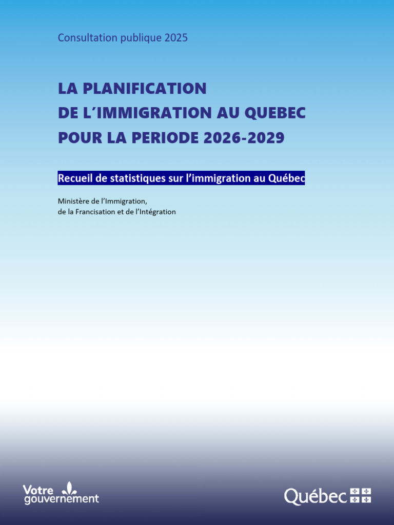 Recueil de Statistiques Sur L Immigration Au Québec | PDF | Immigration ...