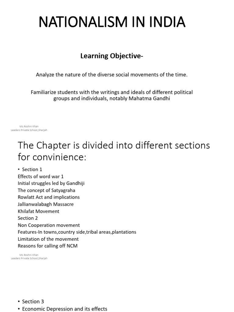 Nationalism in India -2 Ppt | PDF | Indian Nationalism | Indian ...