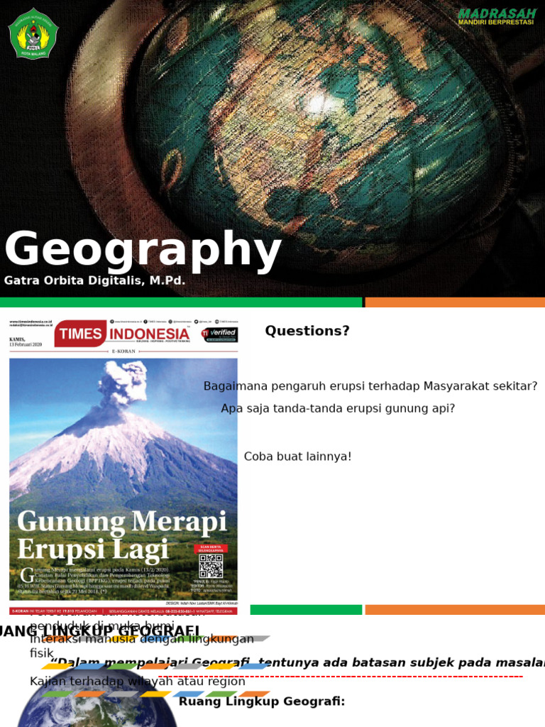 Bab 1B - Ruang Lingkup & Konsep Geo | PDF