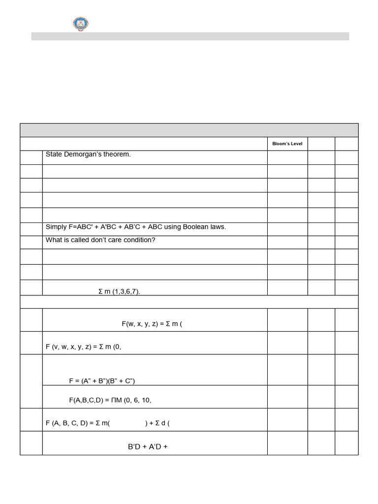R2023 Digital Electronics Question Bank | PDF | Electrical Circuits | Electronics