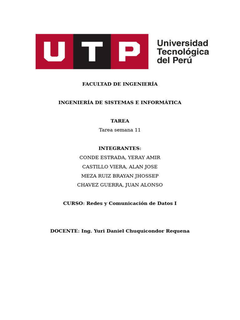 Tarea Semana 15 | PDF | Voz sobre IP | Telecomunicaciones