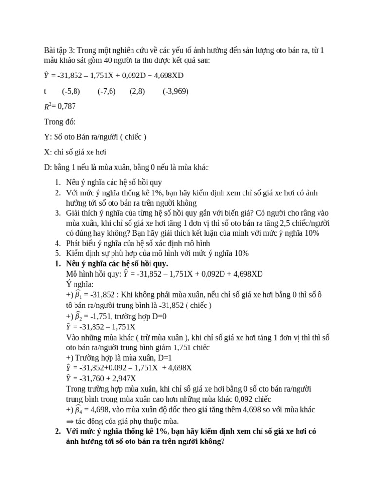 Bài tập 3 KTL | PDF