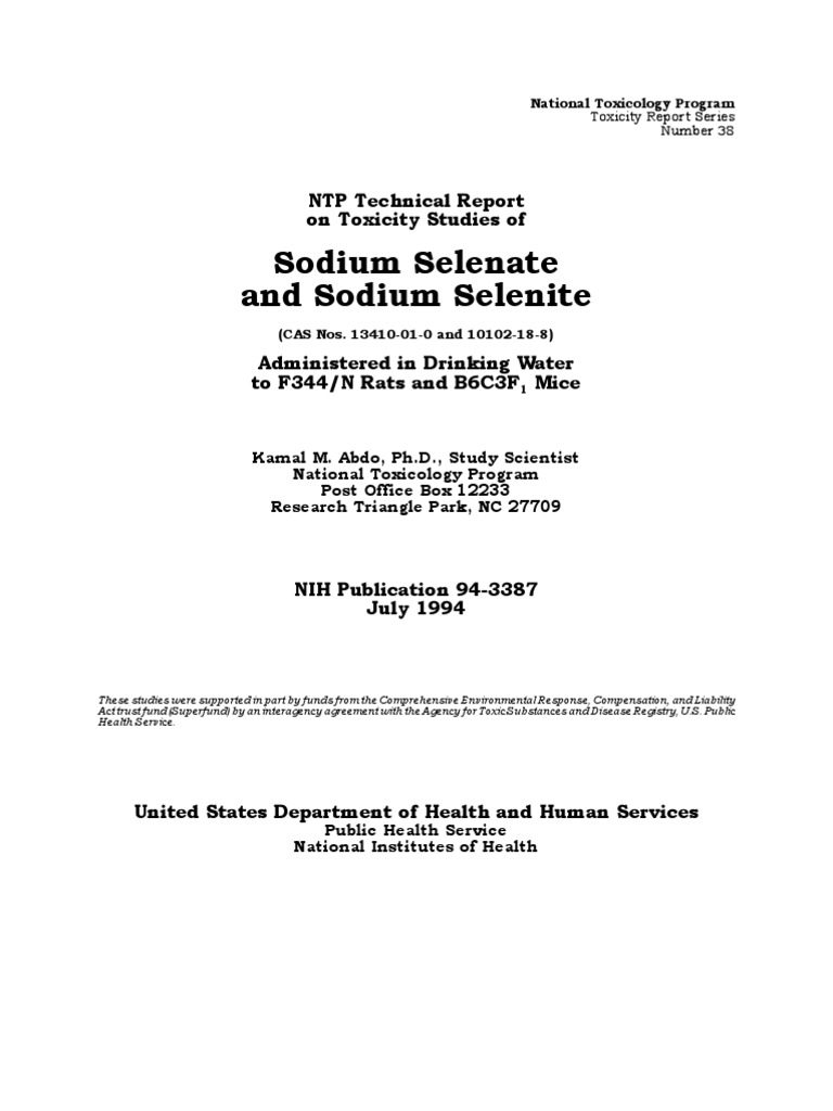 Selenium Toxicity | Download Free PDF | Selenium | Small Intestine