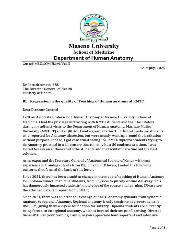 KMTC ANATOMY CONCERNS | PDF