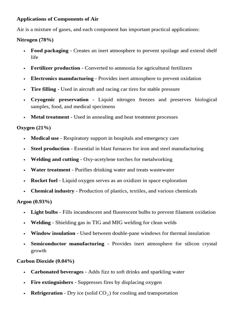 Practical Uses of Air Components | PDF