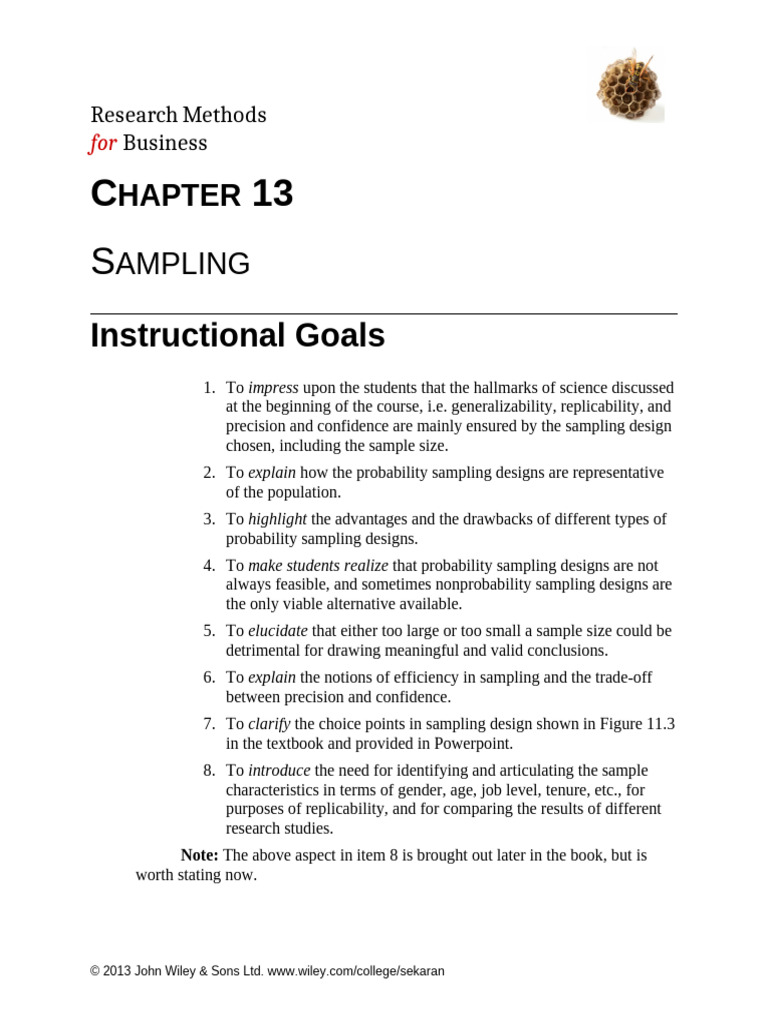 Ch13 SAMPLING | PDF | Sampling (Statistics) | Accuracy And Precision