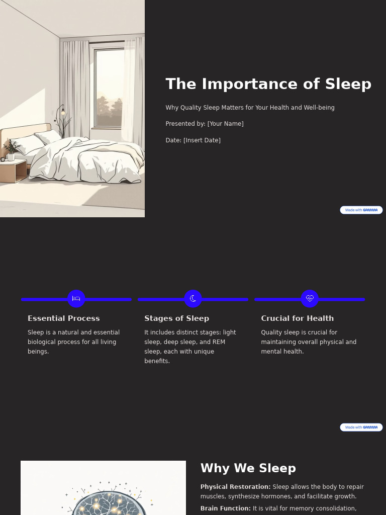 The Importance of Sleep | PDF | Sleep | Mental Health
